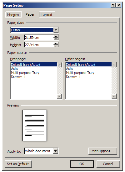 How do I make a custom size Word document? | Print&Bind