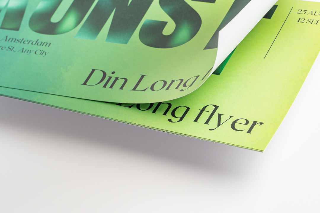 Hoogwaardige DIN LONG flyer goedkoop laten printen | Print&Bind