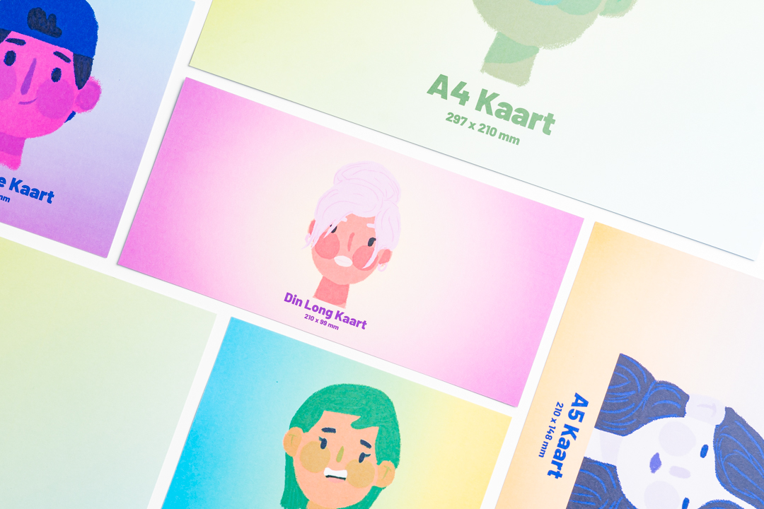 Goedkope DIN LONG kaart laten printen | Print&Bind